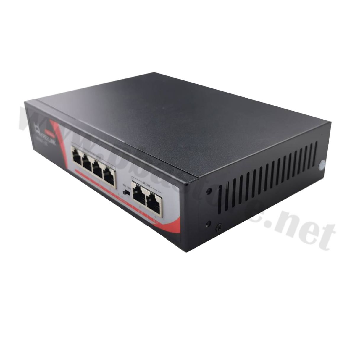 POE SWITCH 4CH + 2LAN Uplink 10/100M Hyperlink รุ่น HP4EP+2E เป็น ...